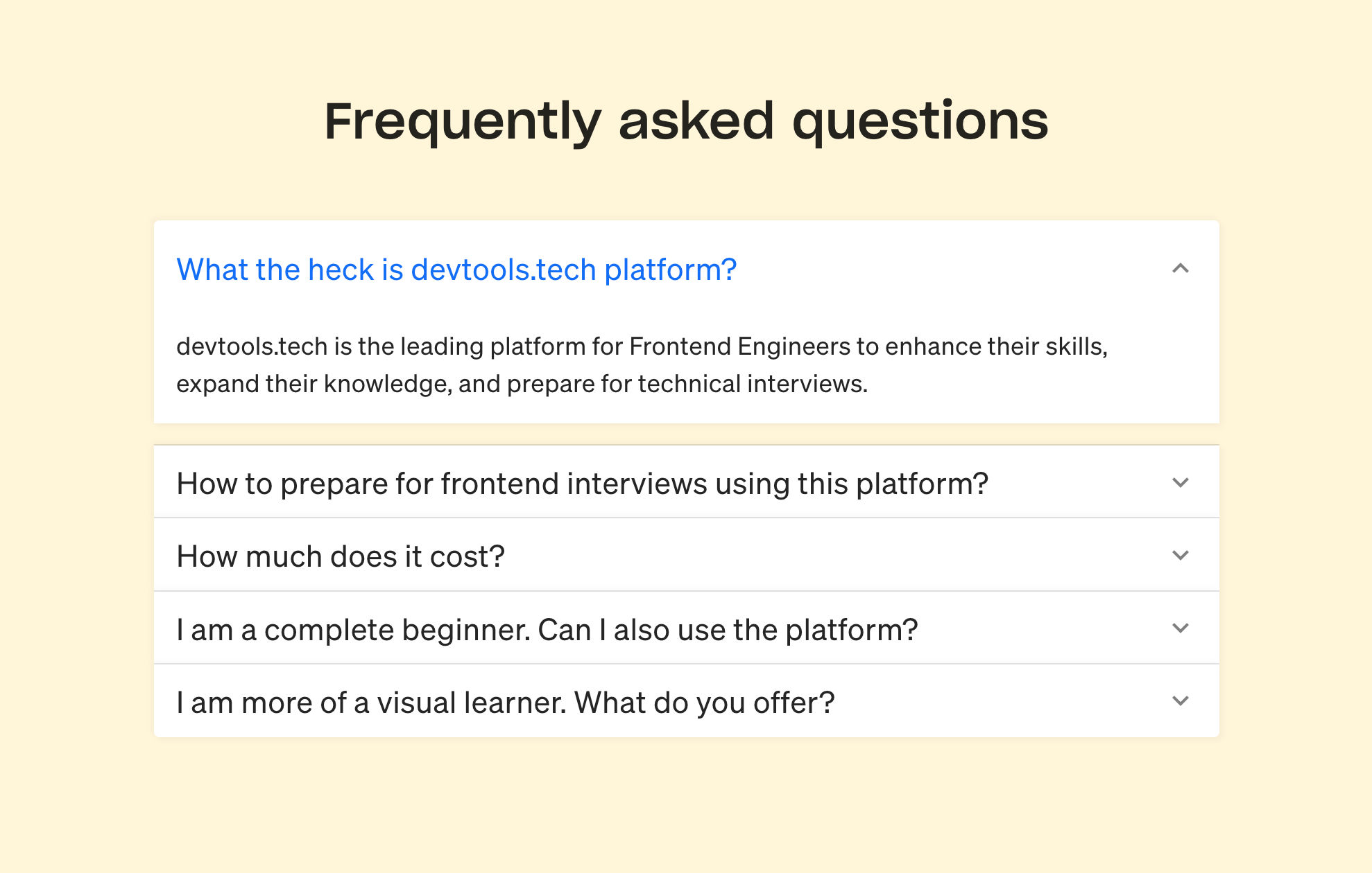Build A Faq Page Frontend Coding Challenge Reactjs Html Css Javascript Devtools Tech